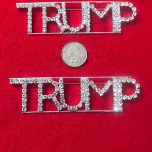 Jewelry | Trump Rhinestone Pin | Poshmark